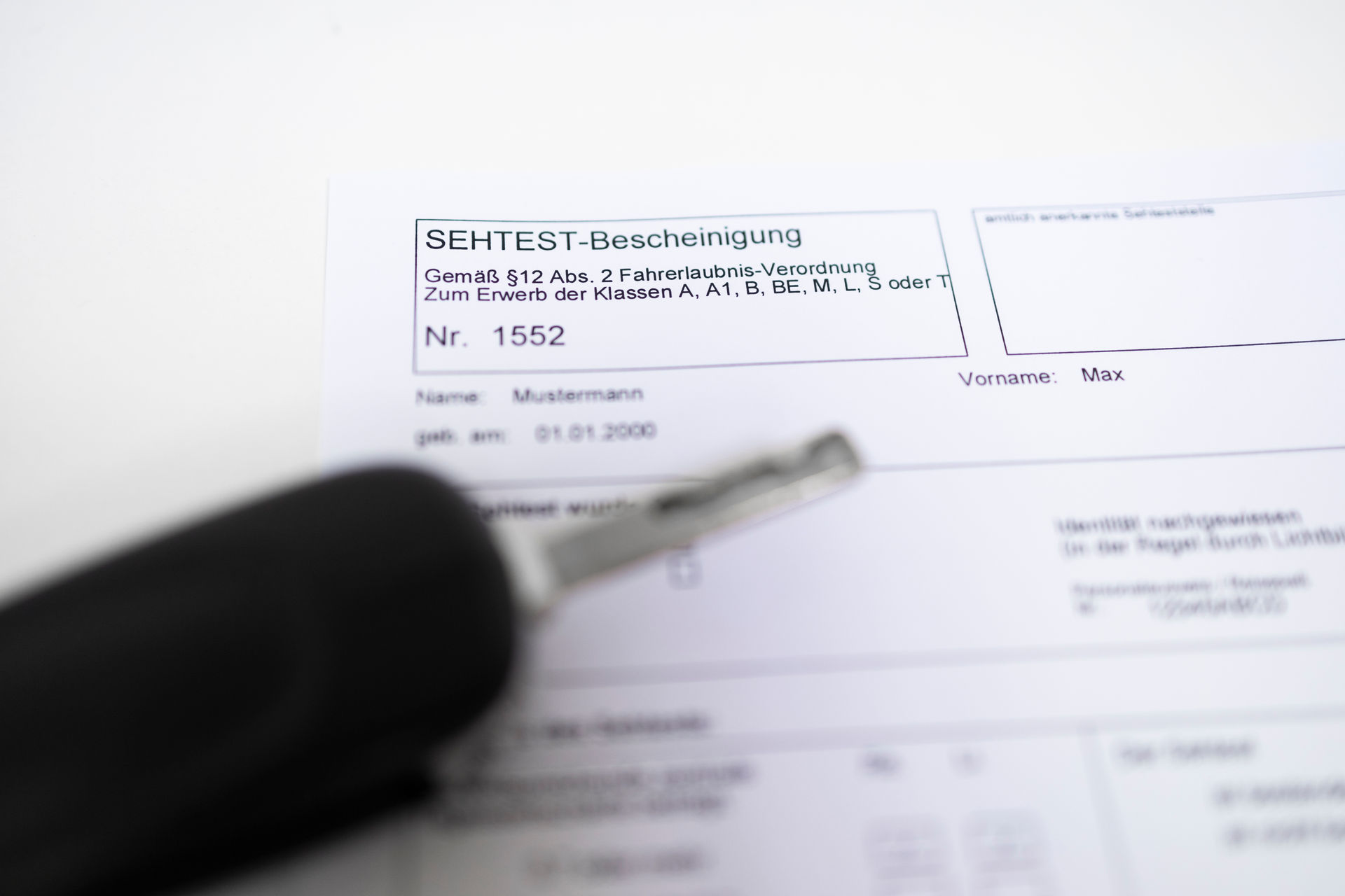 Führerscheinsehtest